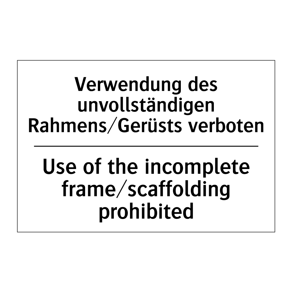 Kauf Verwendung des unvollständigen /.../ - Use of the incomplete frame ...