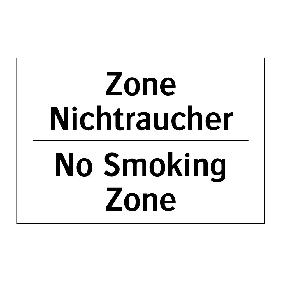 Kauf Zone Nichtraucher - No Smoking Zone schild | SignOnline | DE-P4344