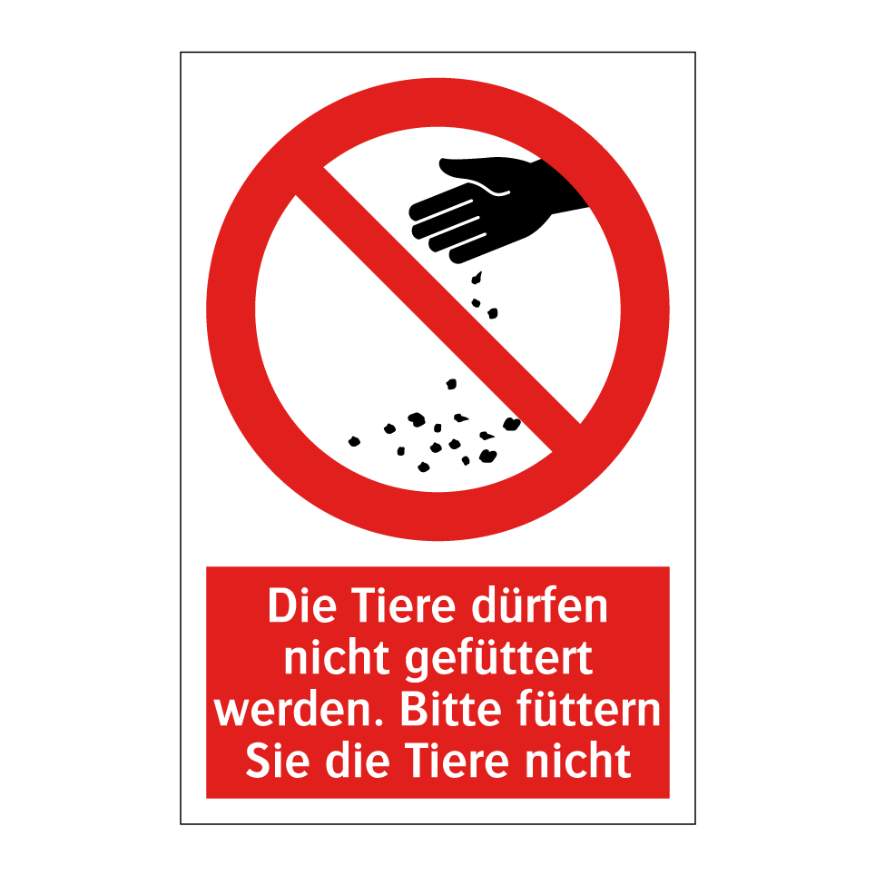 Kauf Die Tiere dürfen nicht gefüttert werden. Bitte füttern Sie die ...