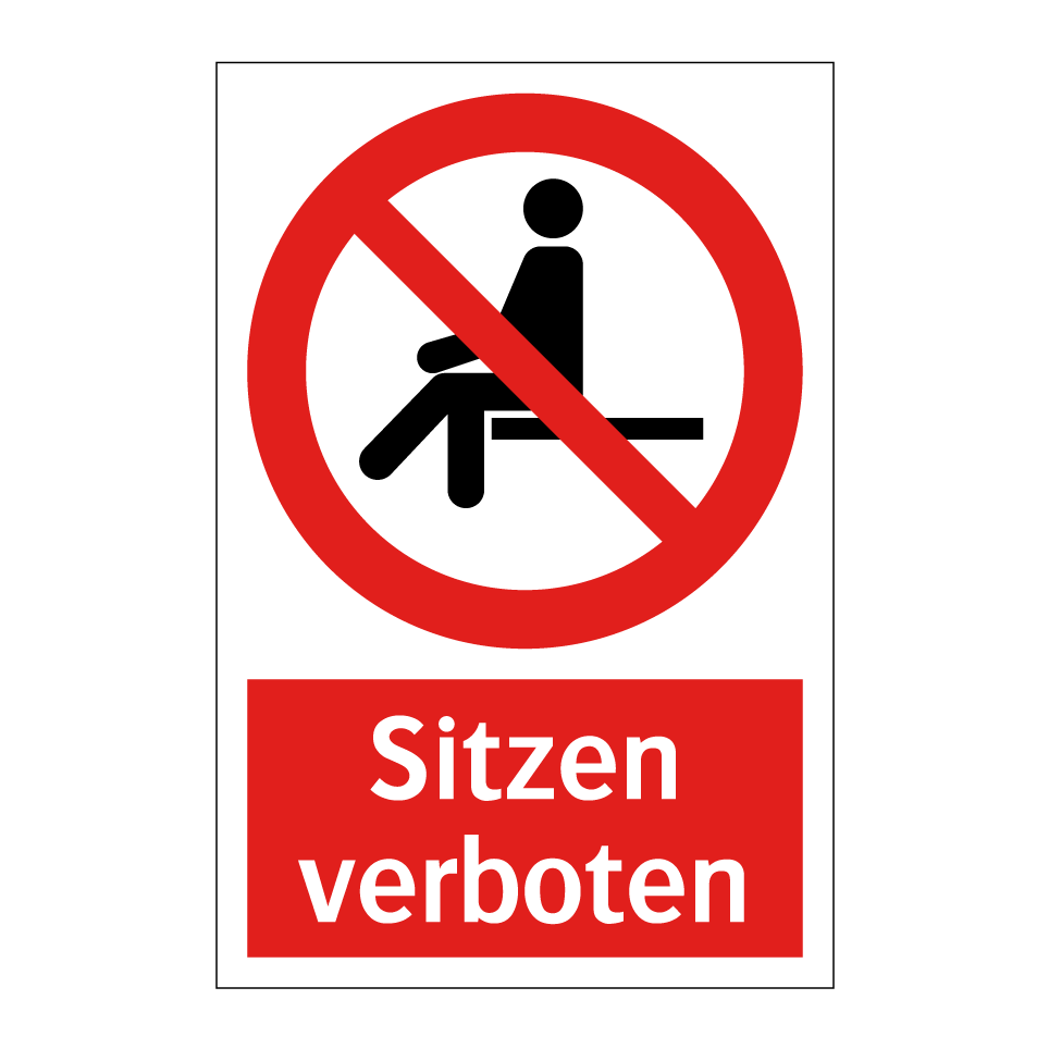 Kauf Sitzen verboten schild | SignOnline | DE-P6245