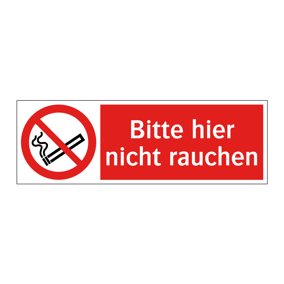 Kauf Bitte hier nicht rauchen schild | SignOnline | DE-P6854