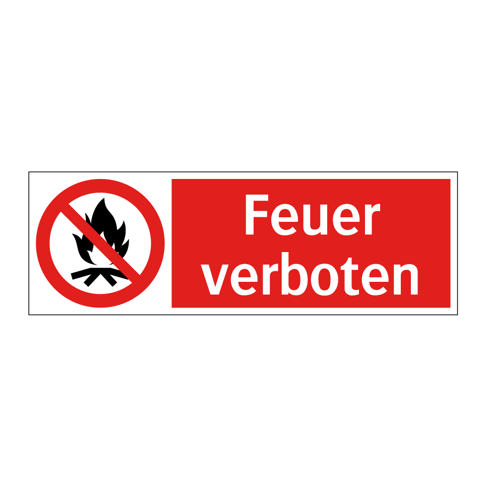 Kauf Feuer verboten schild | SignOnline | DE-P7210