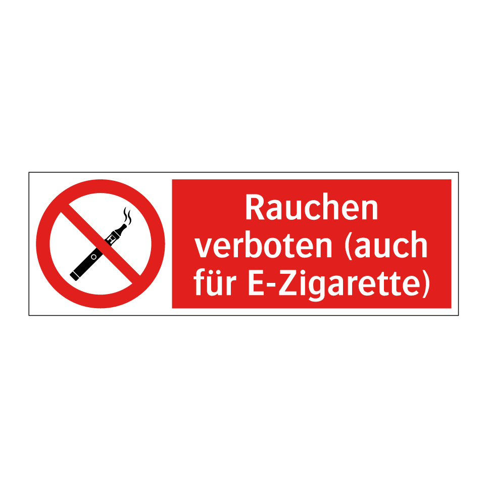 Kauf Rauchen verboten (auch für E-Zigarette) schild | SignOnline | DE-P8254