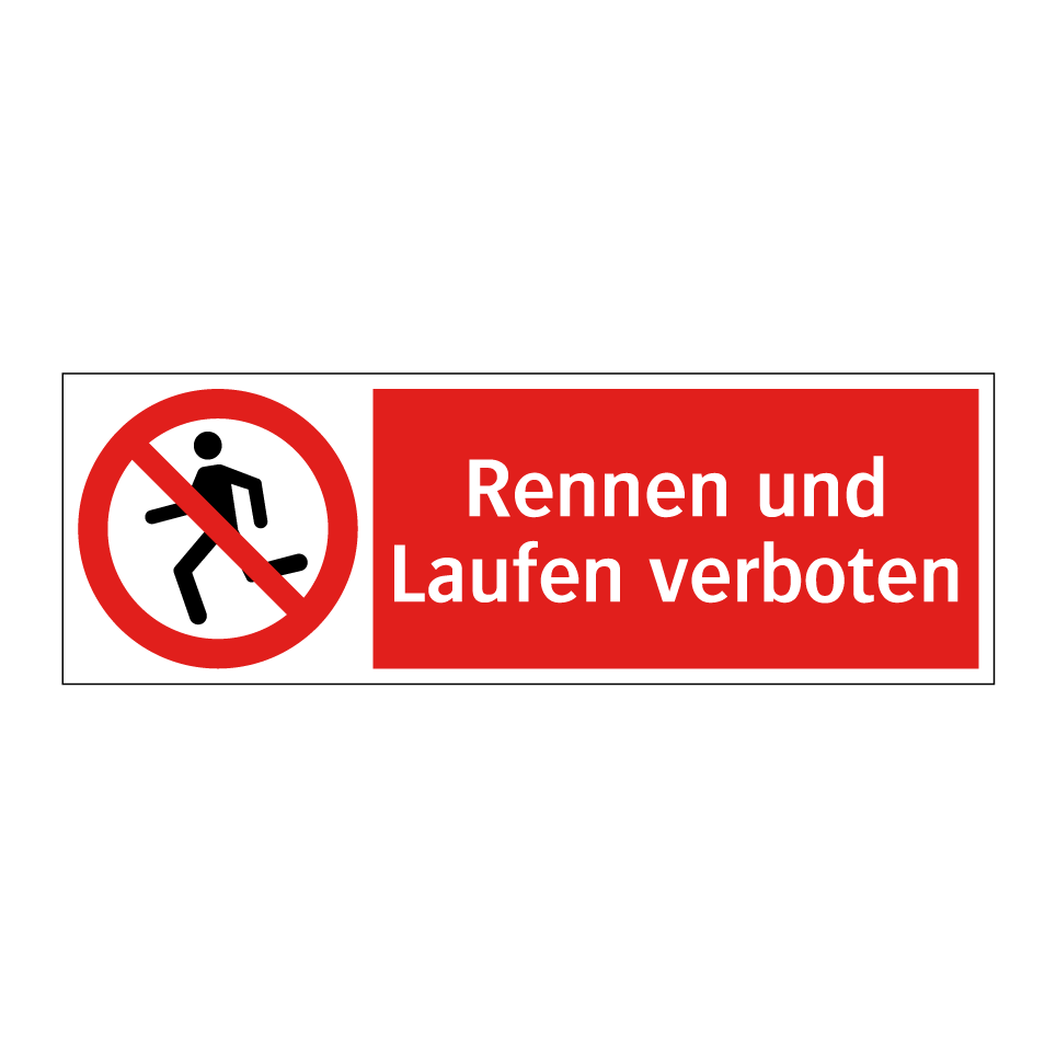 Kauf Rennen und Laufen verboten schild | SignOnline | DE-P8309