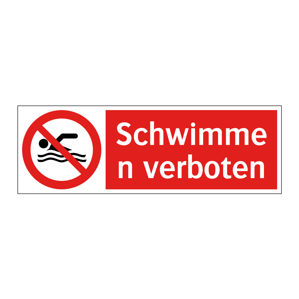 Kauf Schwimmen verboten schild | SignOnline | DE-P8373