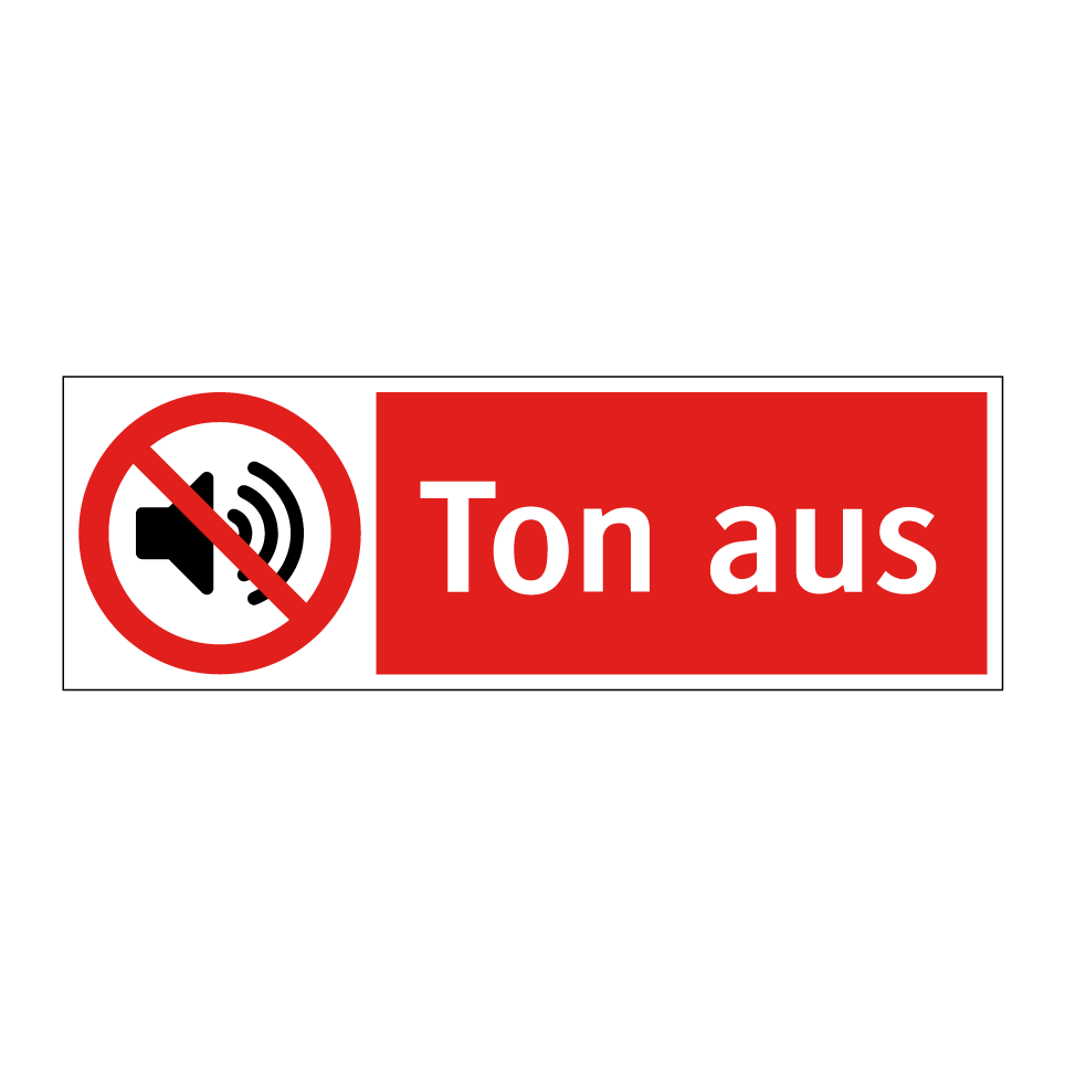 Kauf Ton aus schild | SignOnline | DE-P8457
