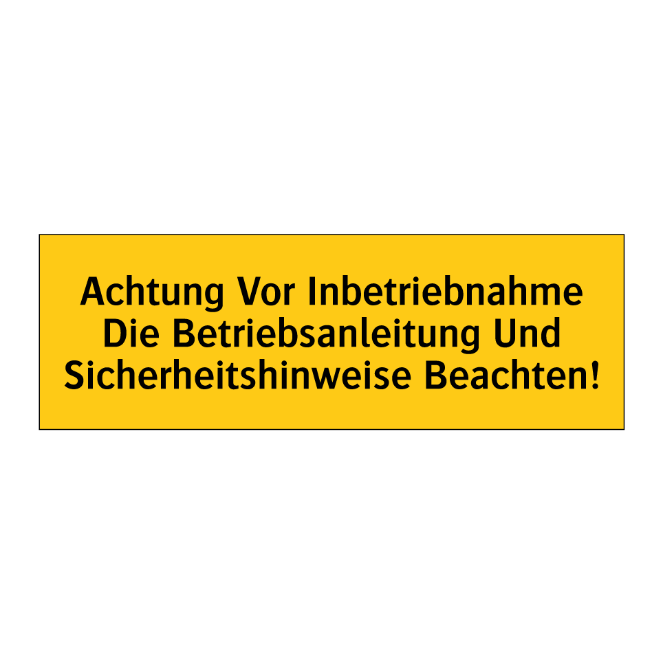 Kauf Achtung Vor Inbetriebnahme Die Betriebsanleitung Und ...