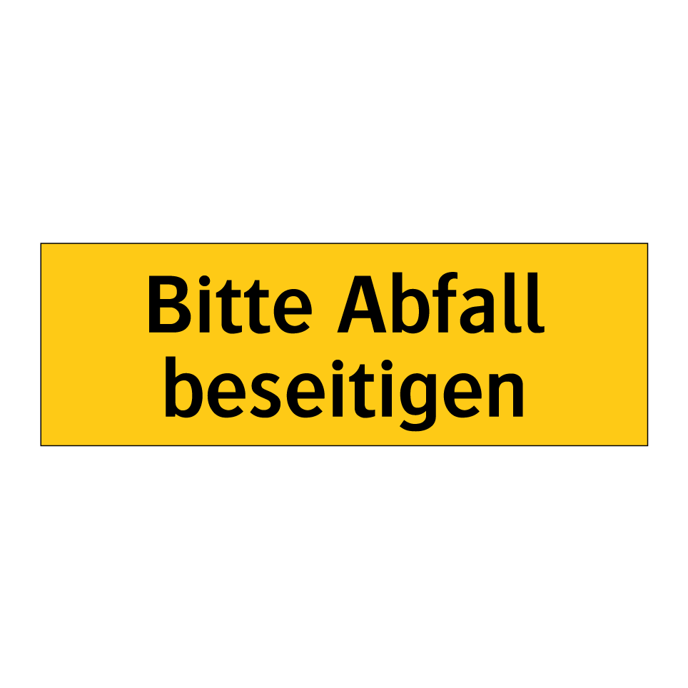 Kauf Bitte Abfall beseitigen schild | SignOnline | DE-W1535