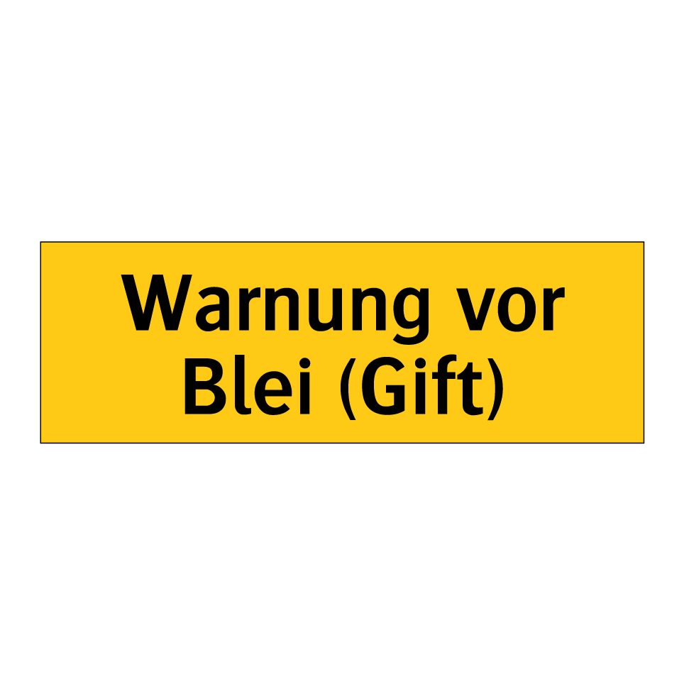 Kauf Warnung vor Blei (Gift) schild | SignOnline | DE-W2053