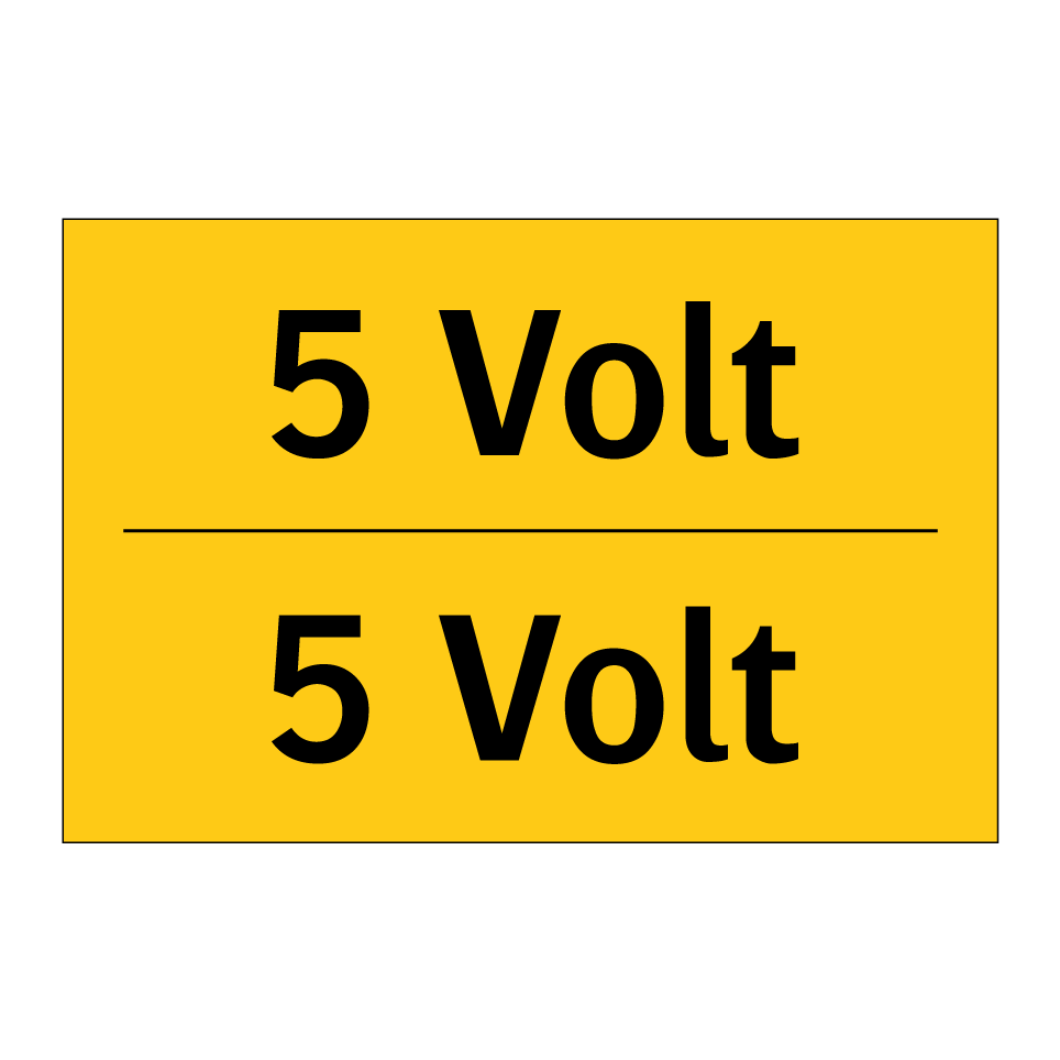 Kauf 5 Volt - 5 Volt schild | SignOnline | DE-W2315