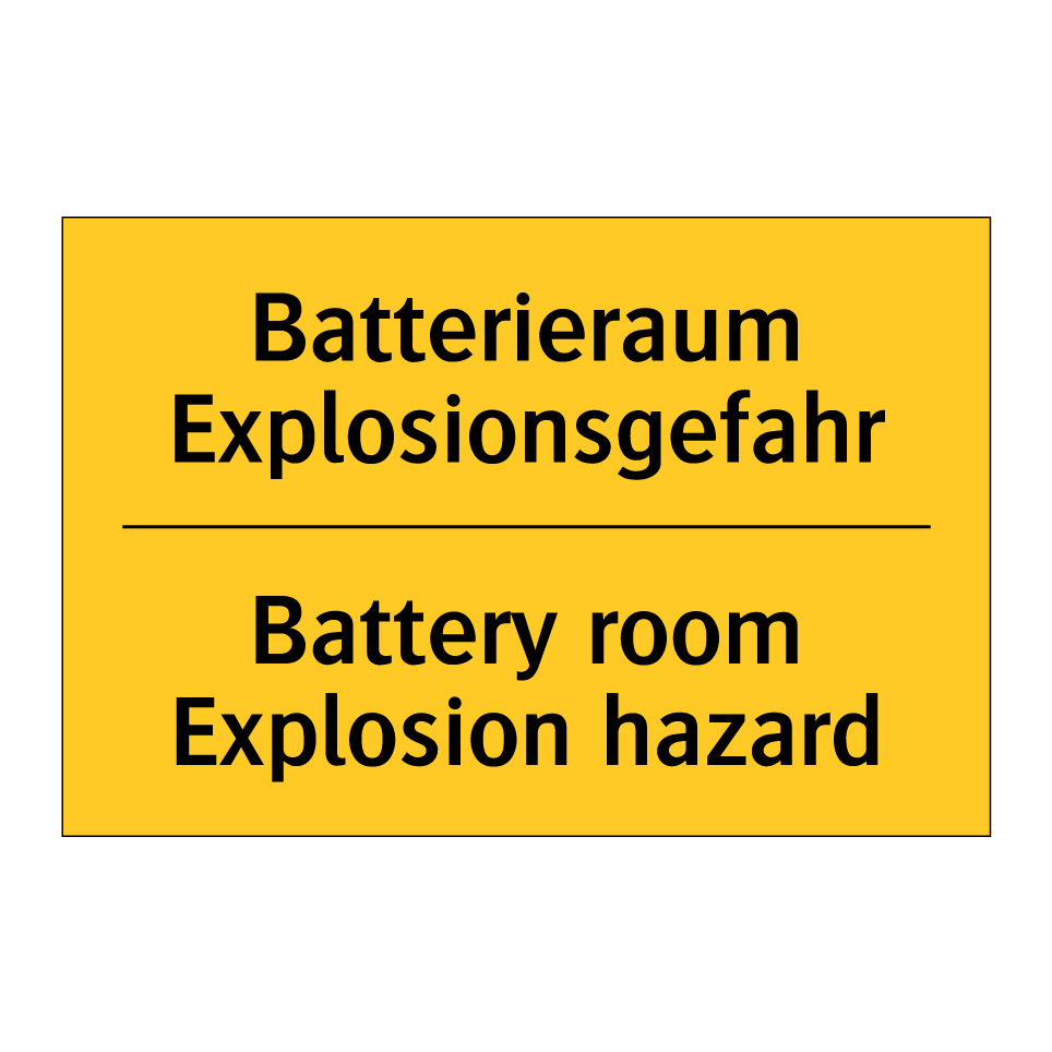 Kauf Batterieraum Explosionsgefahr - Battery room Explosion hazard ...