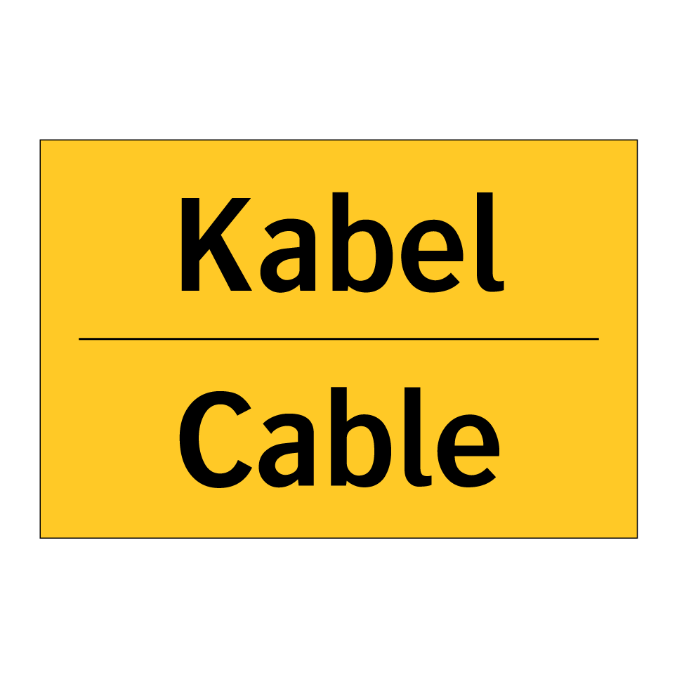 Kauf Kabel - Cable schild | SignOnline | DE-W2565