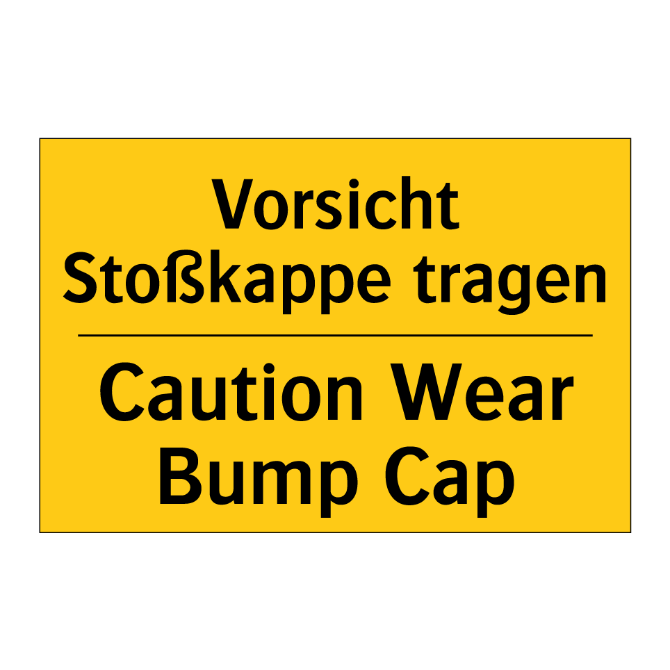 Kauf Vorsicht Stoßkappe tragen - Caution Wear Bump Cap schild ...