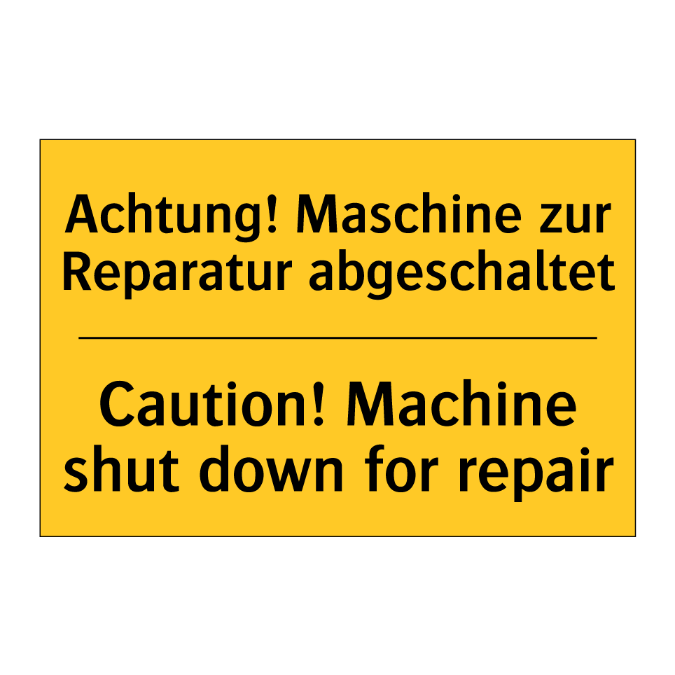 Kauf Achtung! Maschine zur Reparatur /.../ - Caution! Machine shut down ...