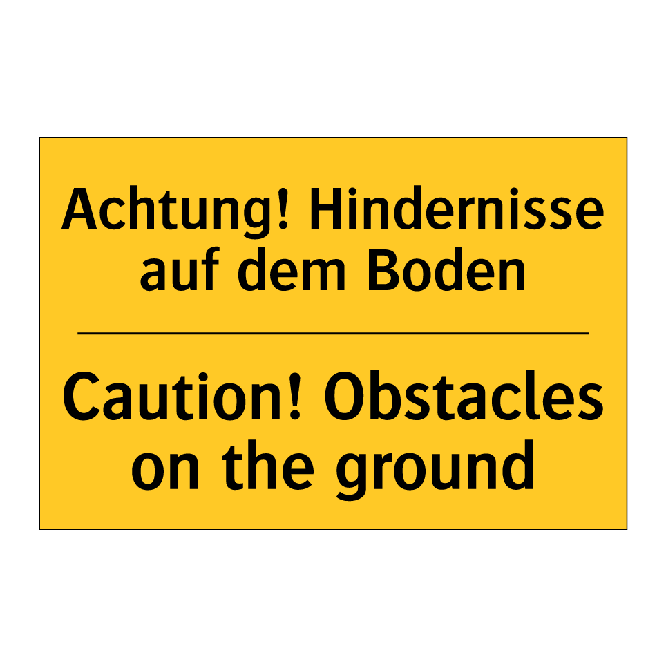 Kauf Achtung! Hindernisse auf dem Boden/.../ - Caution! Obstacles on ...