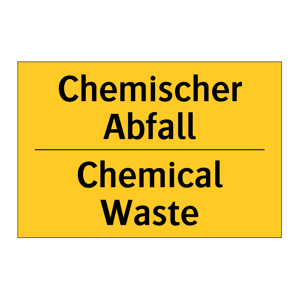 Kauf Chemischer Abfall - Chemical Waste schild | SignOnline | DE-W3114