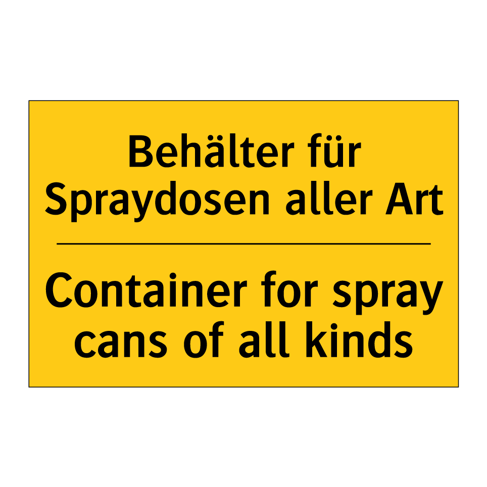 Kauf Behälter für Spraydosen aller /.../ - Container for spray cans of ...