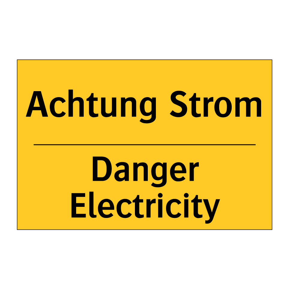 Kauf Achtung Strom - Danger Electricity schild | SignOnline | DE-W3187