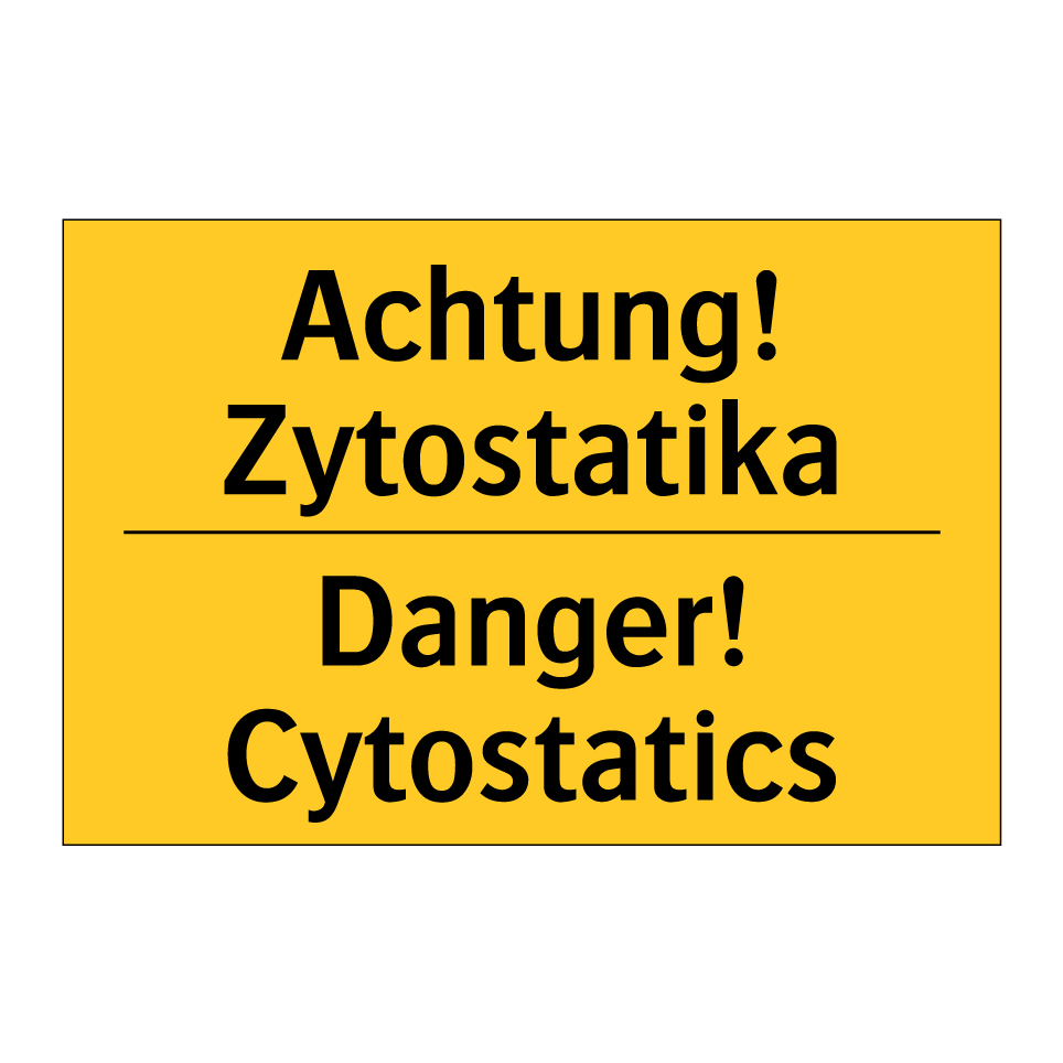 Kauf Achtung! Zytostatika - Danger! Cytostatics schild | SignOnline ...