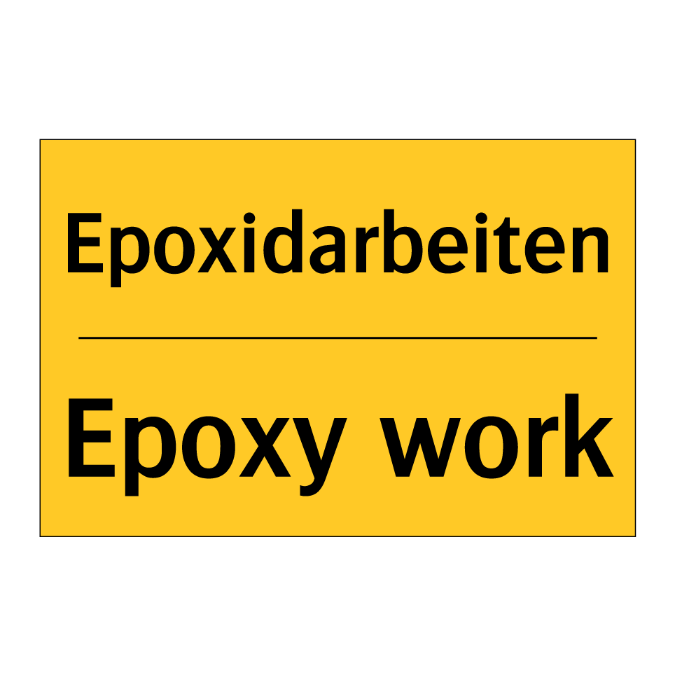 Kauf Epoxidarbeiten - Epoxy work schild | SignOnline | DE-W3408