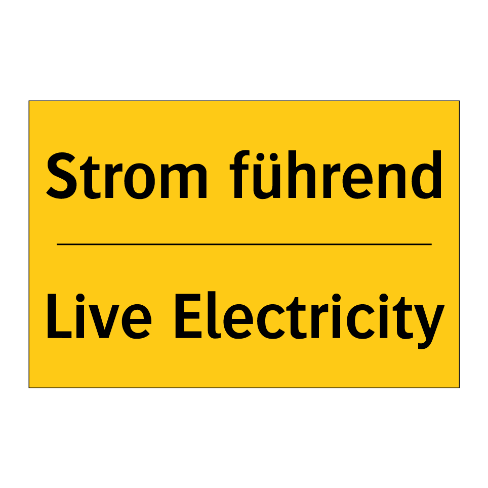 Kauf Strom führend - Live Electricity schild | SignOnline | DE-W3617
