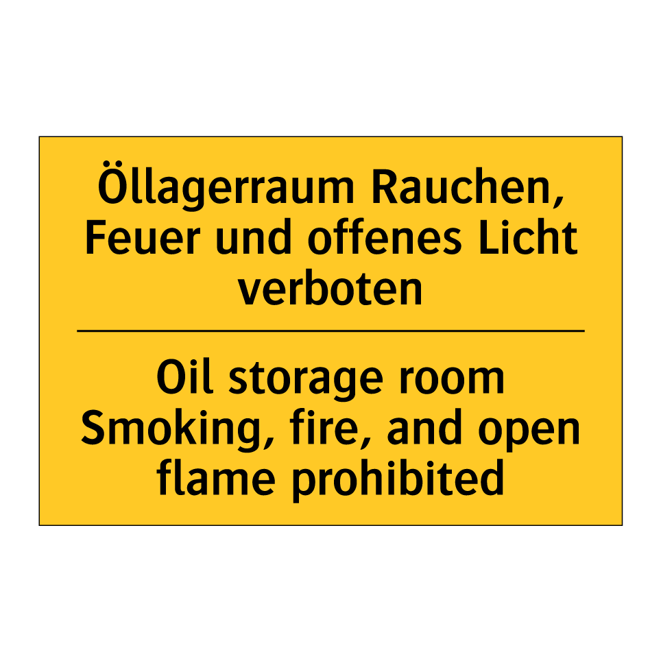 Kauf Öllagerraum Rauchen, Feuer und /.../ - Oil storage room Smoking ...