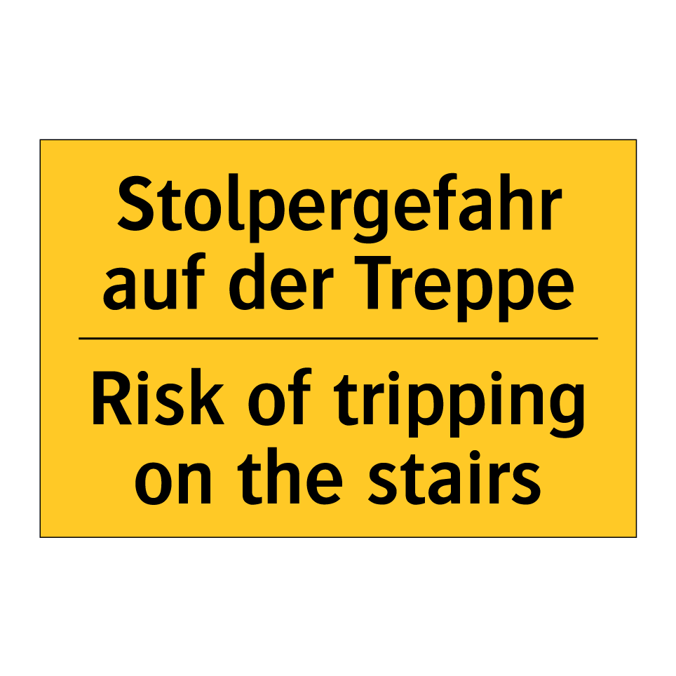 Kauf Stolpergefahr auf der Treppe - Risk of tripping on the stairs ...