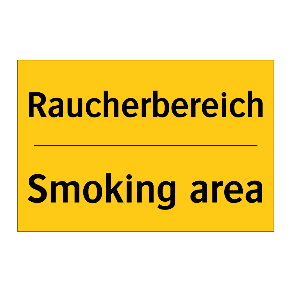 Kauf Raucherbereich - Smoking area schild | SignOnline | DE-W3861