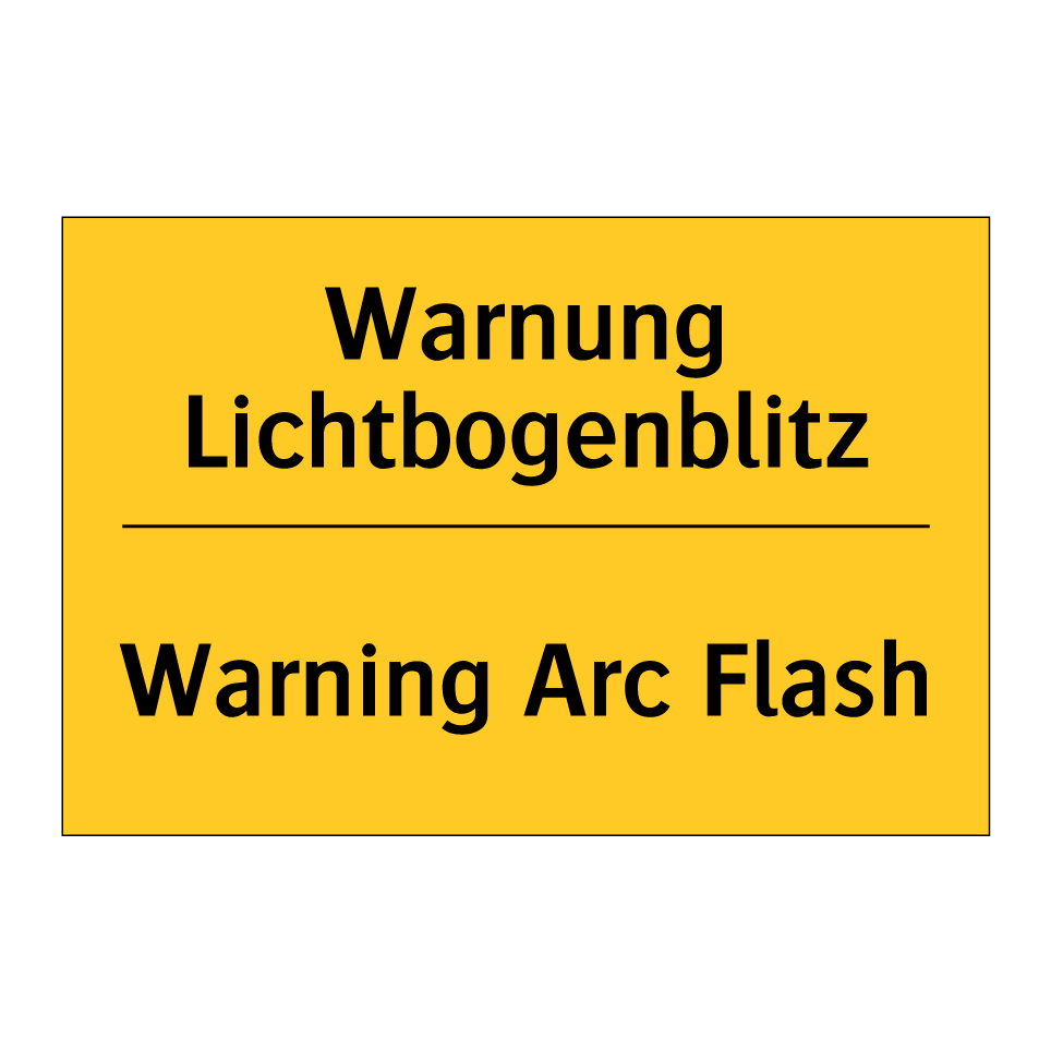 Kauf Warnung Lichtbogenblitz - Warning Arc Flash schild | SignOnline ...