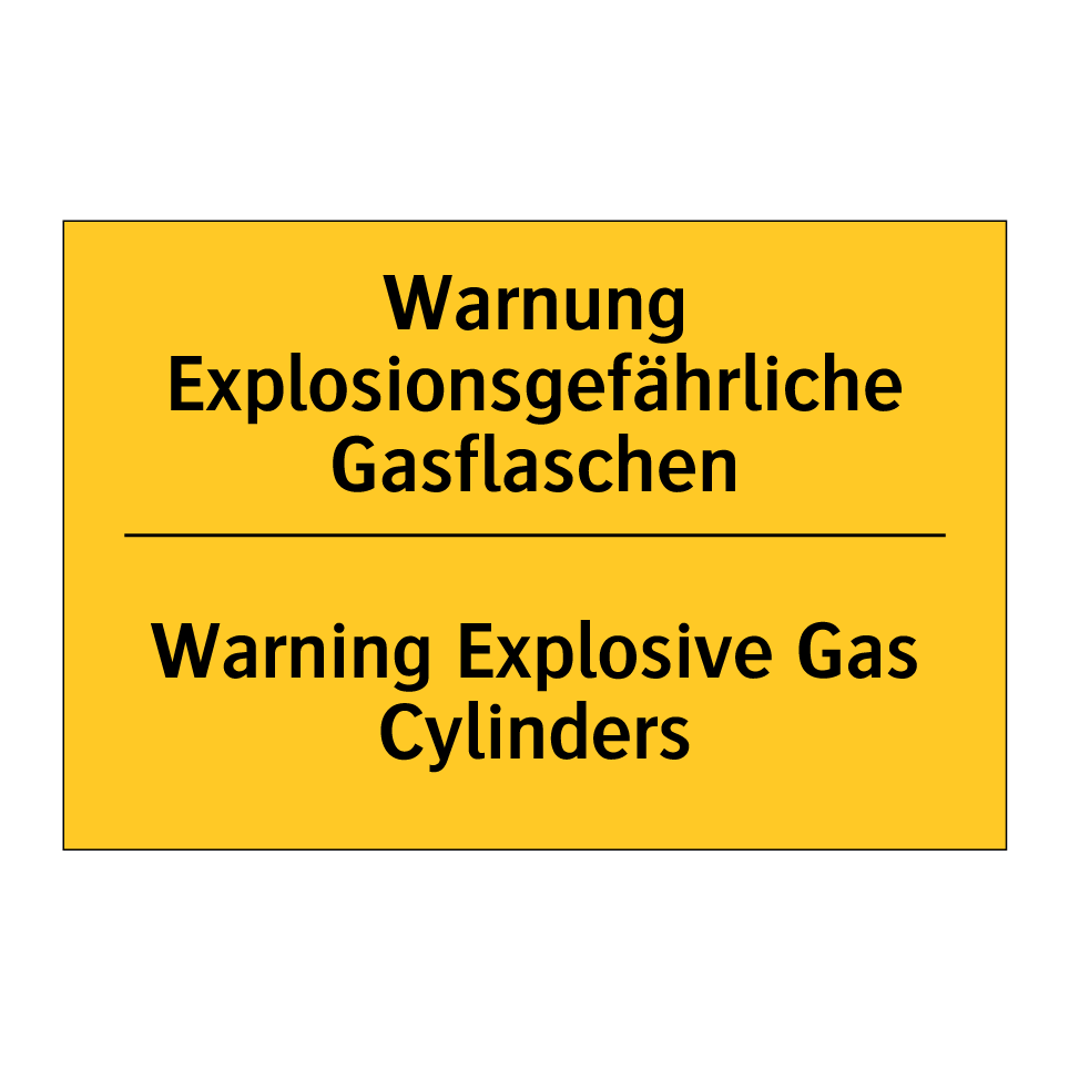 Kauf Warnung Explosionsgefährliche /.../ - Warning Explosive Gas ...