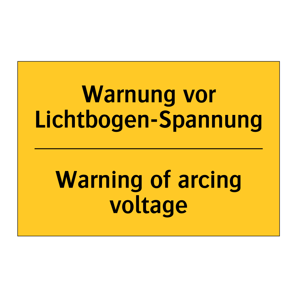 Kauf Warnung vor Lichtbogen-Spannung/.../ - Warning of arcing voltage ...