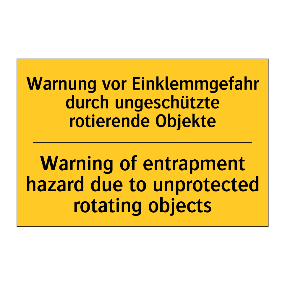 Kauf Warnung vor Einklemmgefahr durch /.../ - Warning of entrapment ...