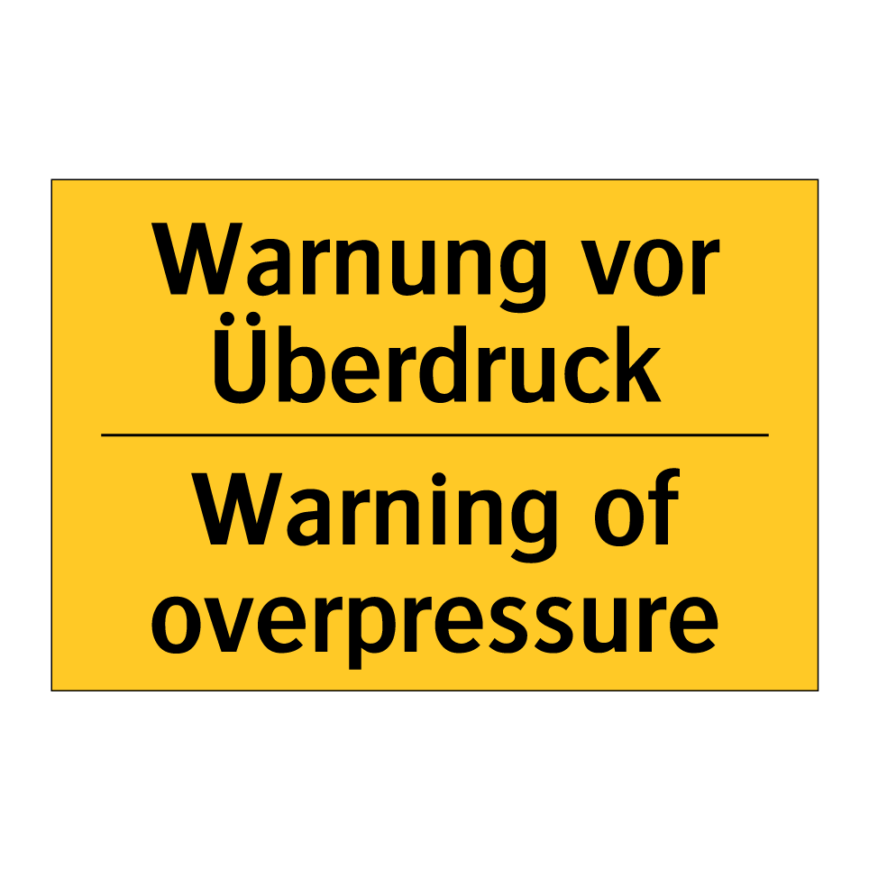 Kauf Warnung vor Überdruck - Warning of overpressure schild ...