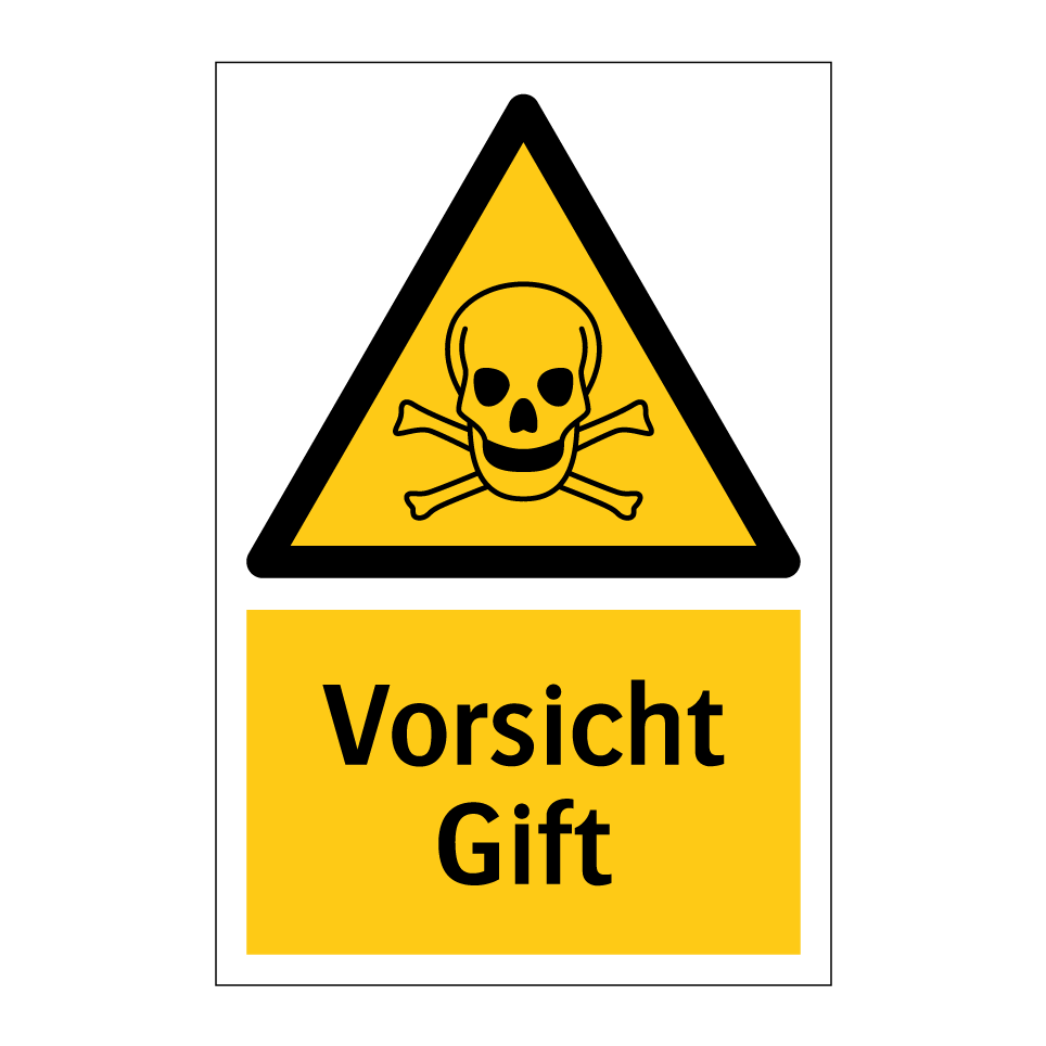 Kauf Vorsicht Gift schild | SignOnline | DE-W4706