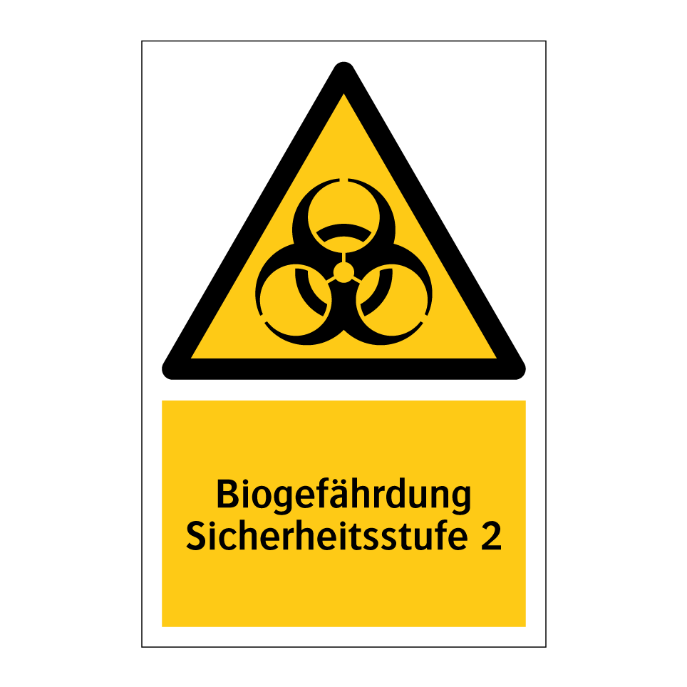 Kauf Biogefährdung Sicherheitsstufe 2 schild | SignOnline | DE-W4753