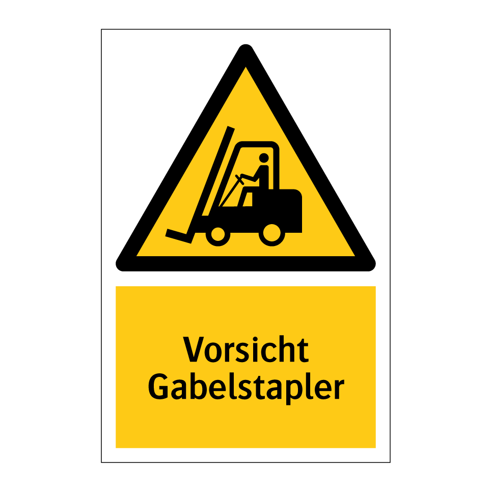 Kauf Vorsicht Gabelstapler schild | SignOnline | DE-W4843
