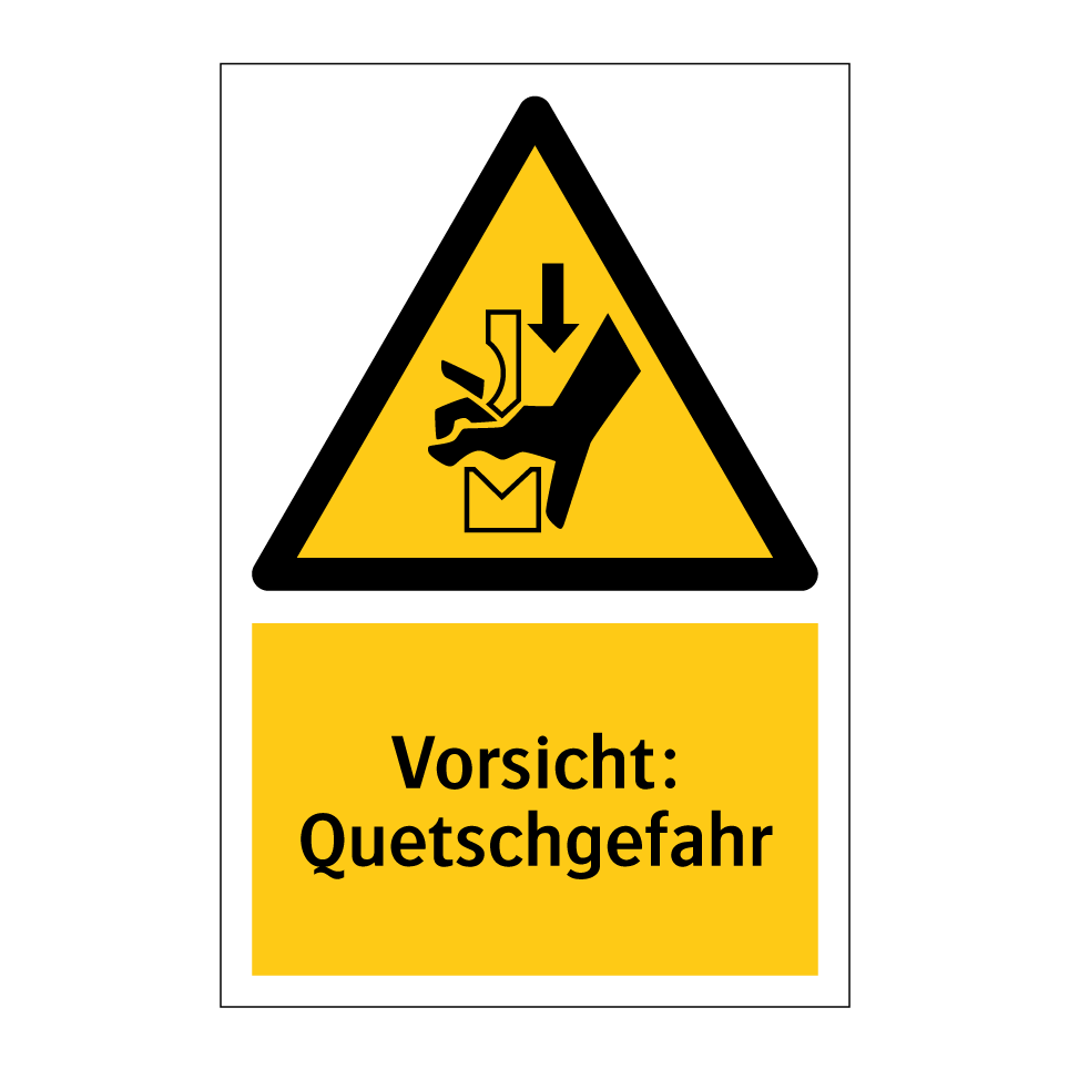 Kauf Vorsicht: Quetschgefahr schild | SignOnline | DE-W5060