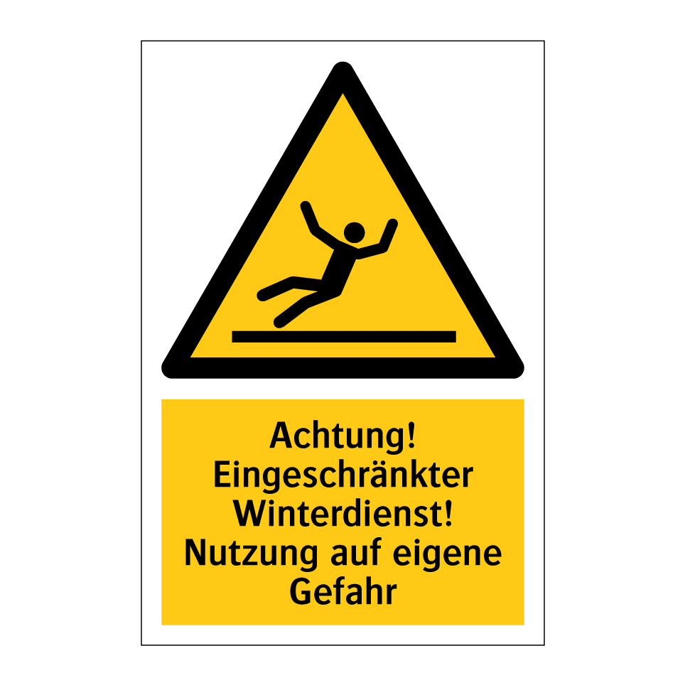 Kauf Achtung! Eingeschränkter Winterdienst! Nutzung auf eigene Gefahr ...