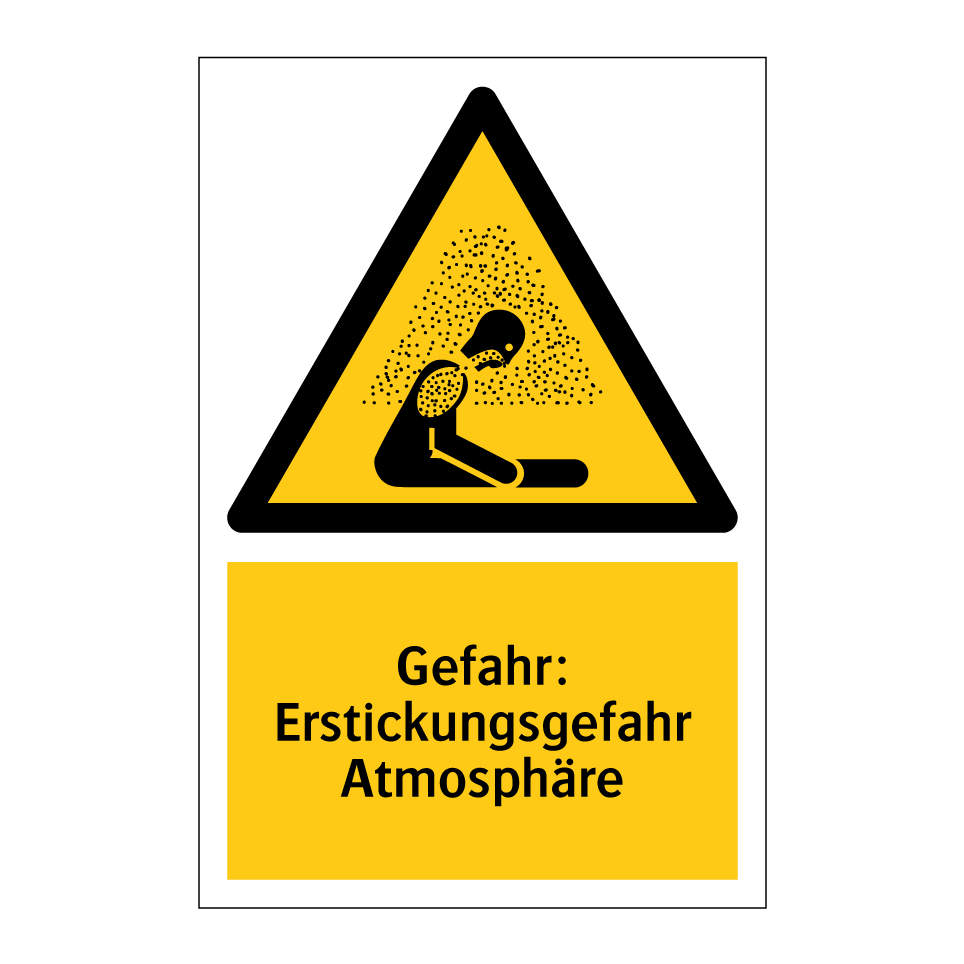 Kauf Gefahr: Erstickungsgefahr Atmosphäre schild | SignOnline | DE-W5505