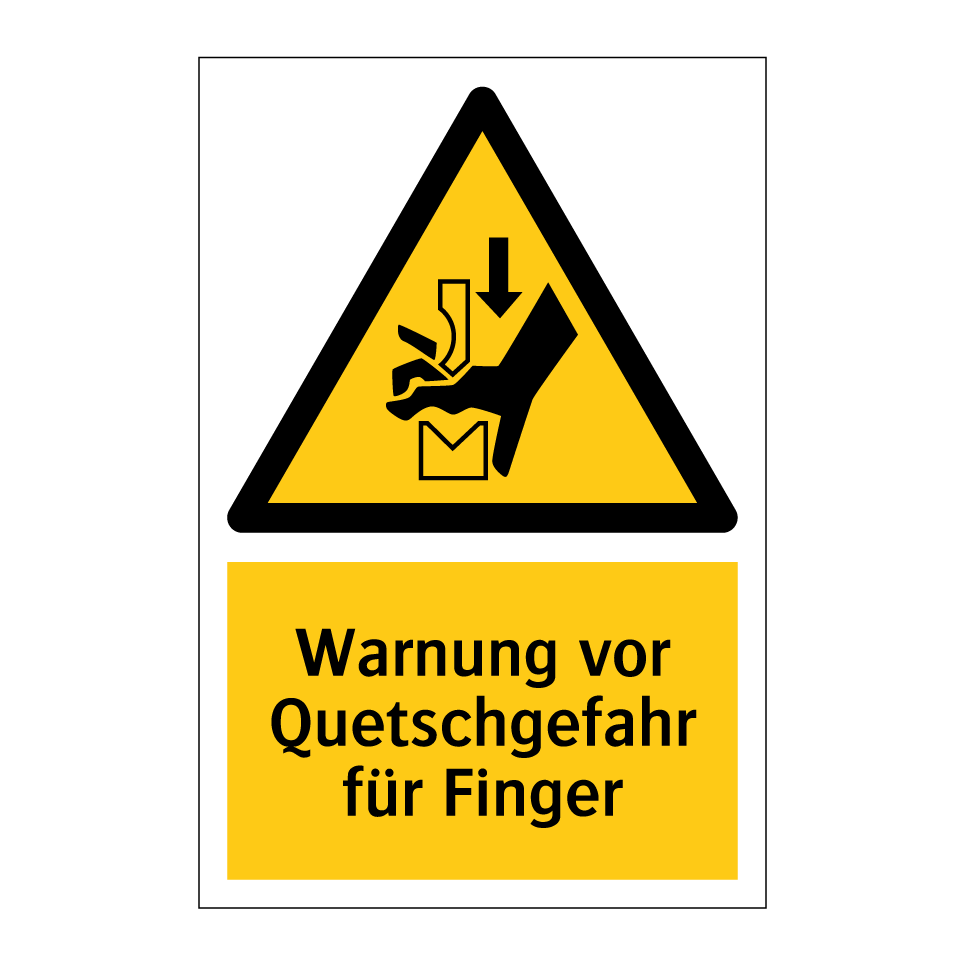 Kauf Warnung vor Quetschgefahr für Finger schild | SignOnline | DE-W6415