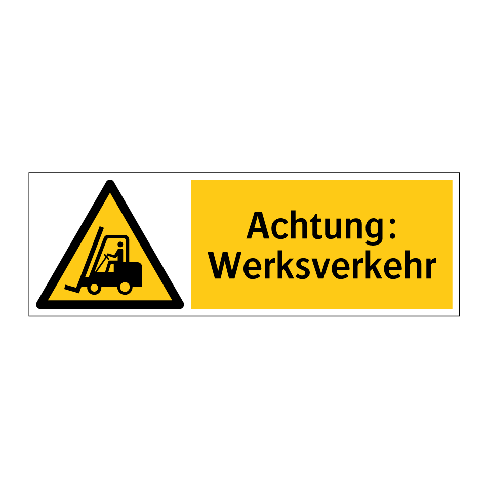Kauf Achtung: Werksverkehr schild | SignOnline | DE-W7262
