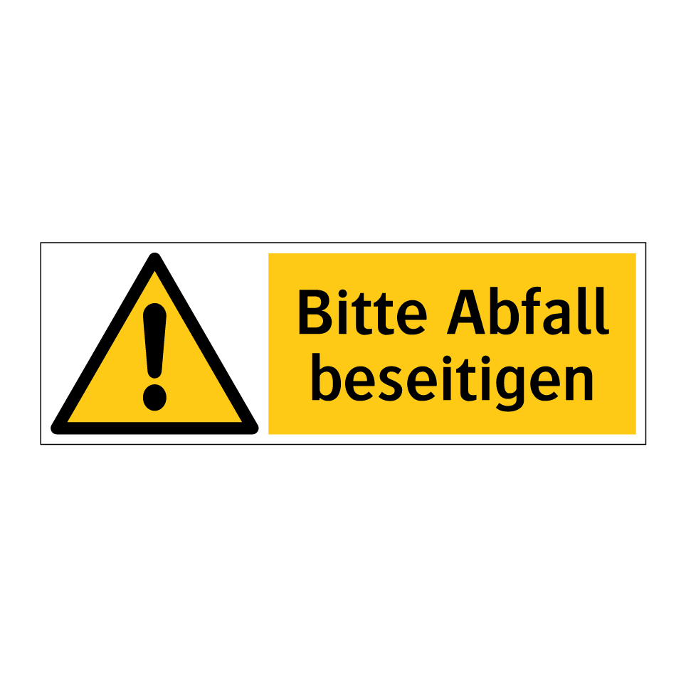 Kauf Bitte Abfall beseitigen schild | SignOnline | DE-W8165