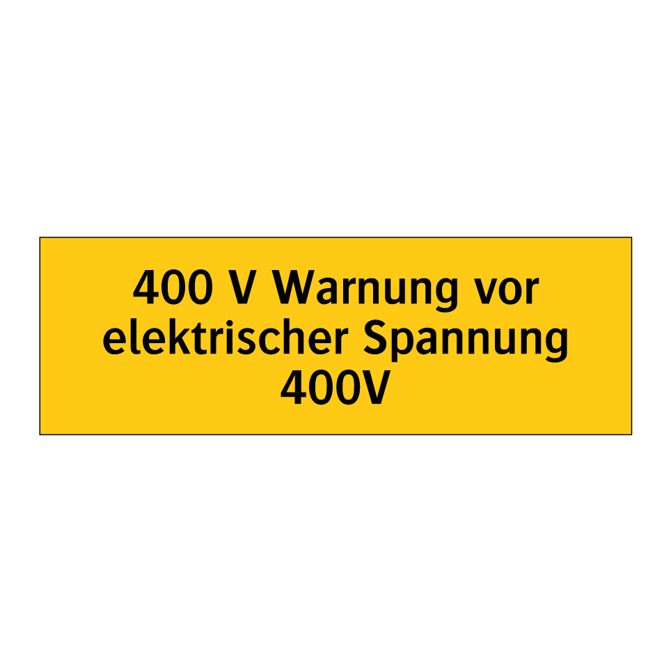 Kauf 400 V Warnung vor elektrischer Spannung 400V schild | SignOnline ...