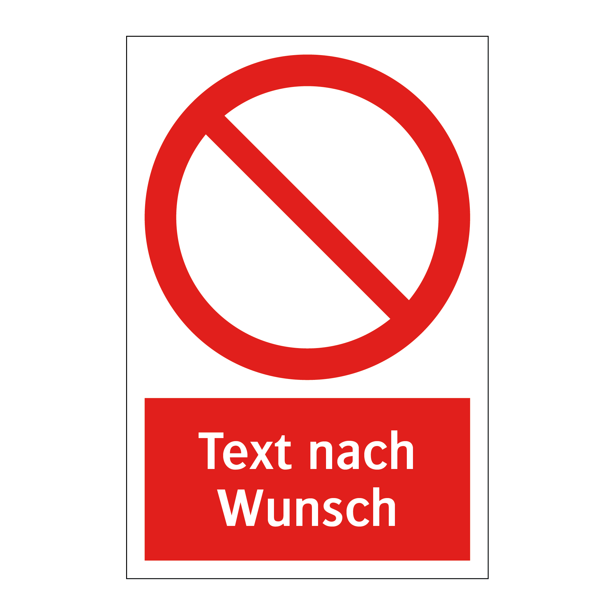 Gestalte deine eigenen Verbotsschilder Schild | SignOnline | SPE-DE-P3